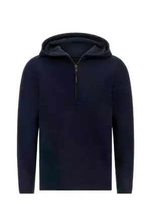 Boggi Milano Half-zip Hooded Sweatshirt - Blue