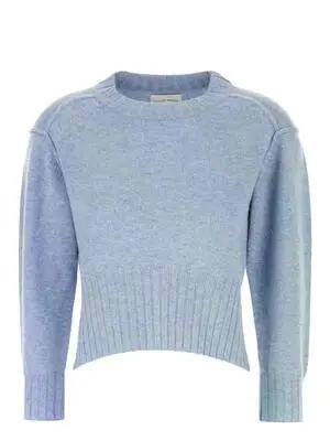 Loulou De Saison Lian Ribbed-hem Cashmere Sweater - Blue