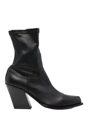 VIC MATIE Stretch-Leather Pointed-Toe Boots