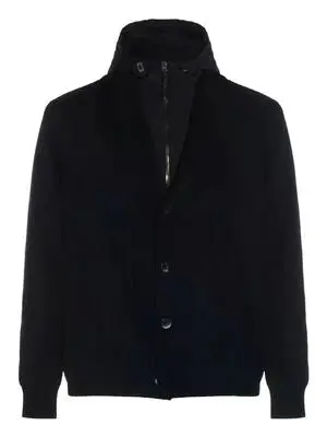 Herno Ribbed Wool Jacket - Black