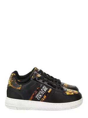 Versace Baroque-print Trainers - Black