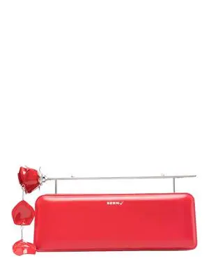 SEEN USERS Rose-embellished Clutch Bag - Red
