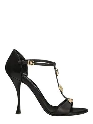 Dolce & Gabbana 105mm Embellished T-bar Sandals - Black