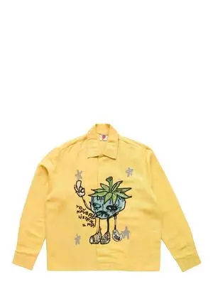 SKY HIGH FARM WORKWEAR Smoke Strawbabies Shirt - Yellow