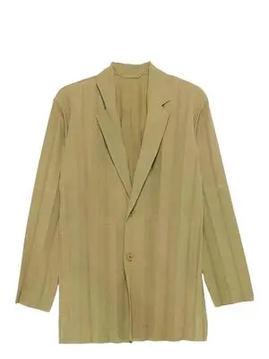 Issey Miyake Pleated Blazer - Green