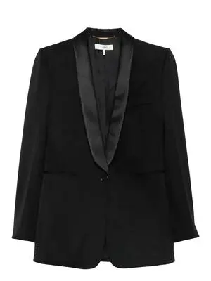 Chloé Satin-lapel Blazer - Black