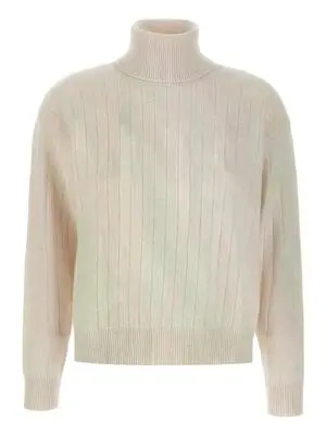 Eleventy Turtleneck Ribbed Sweater - White