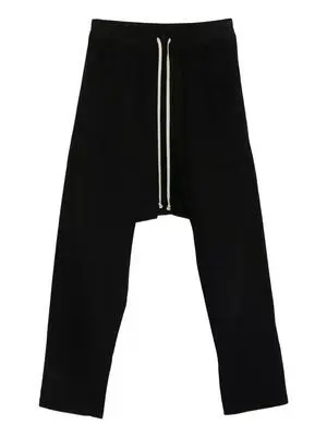 Rick Owens Drawstring Drop-crotch Trousers - Black