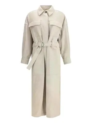 Brunello Cucinelli Belted Flap-pocket Coat - Neutrals