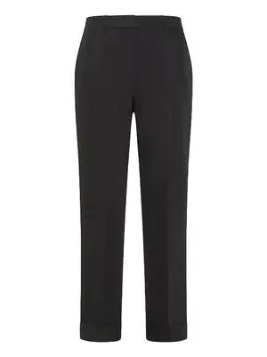 Seventy Cuffed Pleated Trousers - Black
