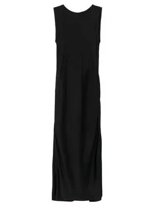 Another Tomorrow Draped-back Dress - Black