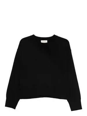 Officine Générale Cashmere Crew Neck Sweater - Black