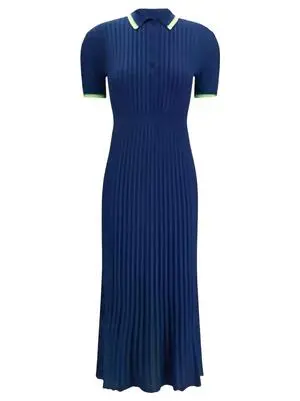Gabriela Hearst Ribbed Midi Dress - Blue