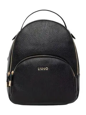 Liu Jo Pebble-textured Top-handle Backpack - Black