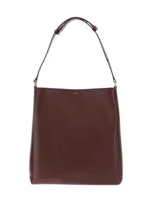 Plan C Leather Shoulder Bag - Brown