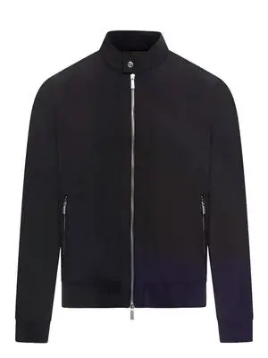 MOORER Zip-Up Ribbed Bomber Jacket