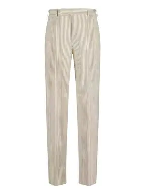 PT TORINO Pinstripe Pleated Trousers