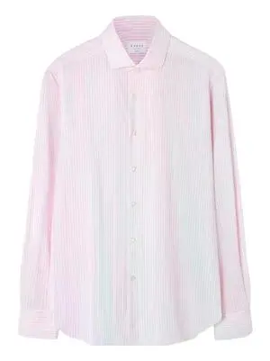 XACUS Striped Long-sleeved Shirt - Pink