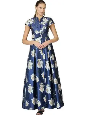 Sachin & Babi Embellished Marta Gown - Navy