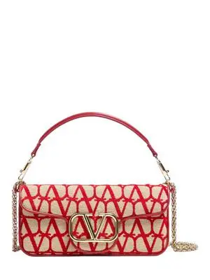 Valentino Garavani Monogram Logo-plaque Shoulder Bag - Red