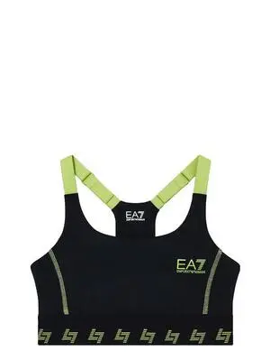 EA7 Dynamic Athlete Sports Bra In Ventus7 Technical Fabric - Black