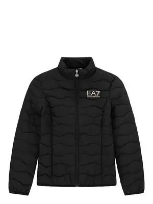 EA7 Core Lightweight Nylon Packable Padded Jacket - Black