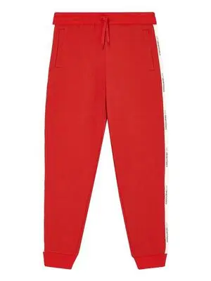 Emporio Armani Logo Series Cotton-blend Joggers - Red