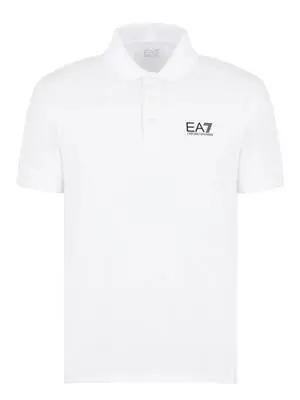 Emporio Armani Core Identity Stretch-cotton Polo Shirt - White