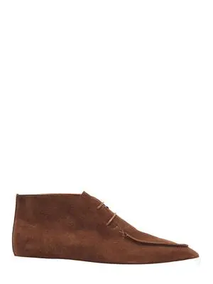 REISS Loftus Suede Lace-up Chukka Boots - Chocolate Brown