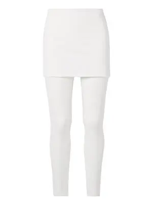 THE PARK Joy Layered Stretch-tencel™ Lyocell Jersey Leggings - Neutrals