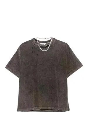 SEEN USERS Acid-wash Cotton T-shirt - Black