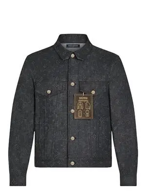 LOUIS VUITTON Monogram Dna Denim Jacket - Black