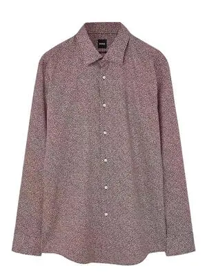 BOSS Micro-dot Print Shirt - Brown