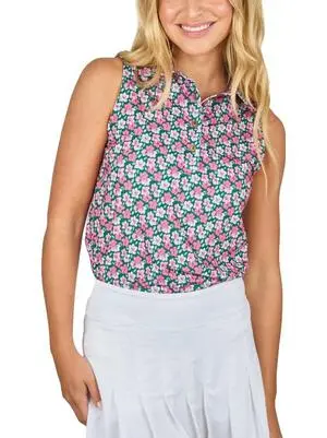 Kenny Flowers The Azaleas Ladies Sleeveless Golf Polo - Pink