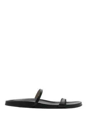 THE ROW Hugh Leather Sandals - Black