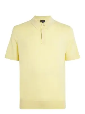 Vince Wool-cashmere Featherweight Polo Sweater - Yellow