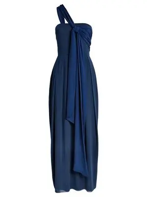 Max & Co. Jersey Draped Maxi Dress - Blue