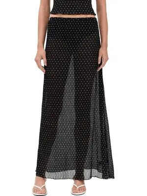 Lioness Ford Maxi Skirt - Onyx Polka