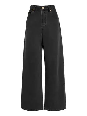 Jacquemus Le De Nîmes Wide-leg Jeans - Black