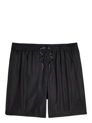 Dolce & Gabbana Logo-embroidered Shell Swim Shorts - Black