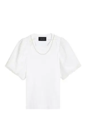 Simone Rocha Tulle And Cotton T-shirt - White