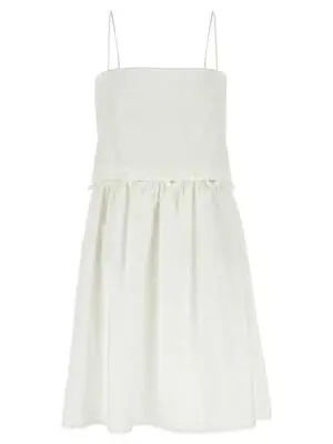 Miu Miu Poplin Mini Dress - White