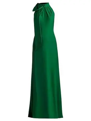 Tadashi Shoji Halterneck Gown - Green