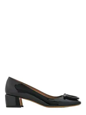 FERRAGAMO Gancini Square-toe Pumps - Black