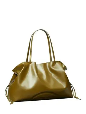 Tory Burch Ella Natuura™ Drawstring Tote - Dark Olive