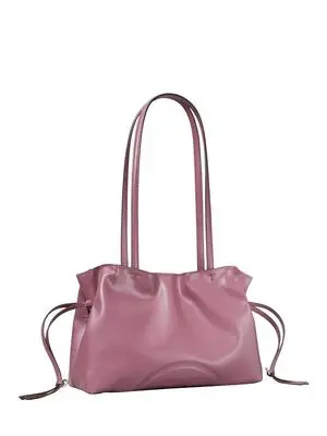 Tory Burch Small Ella Natuura™ Drawstring Tote Plum Haze
