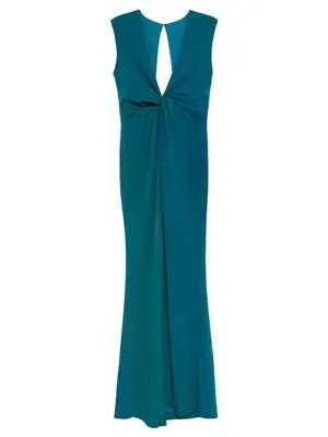 Amsale Draped-detail Dress - Blue
