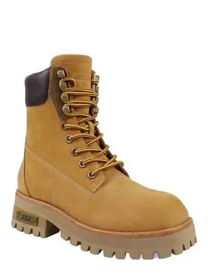 ZIGI Kammi Lace-up Lug Sole Booties - Wheat Leather
