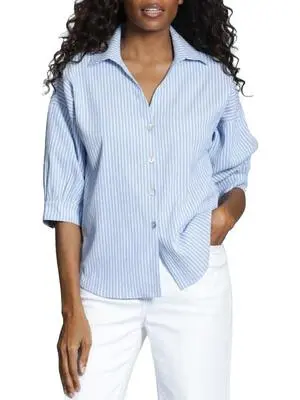 APNY Blouson Sleeve Shirt - Bluewhite Stripe