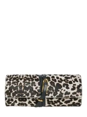 LIFFNER Little Belted Leather Clutch - Leopard